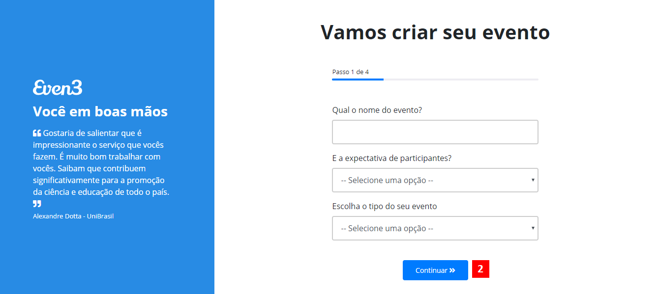 Criar meu evento na Even3 – Central de Ajuda