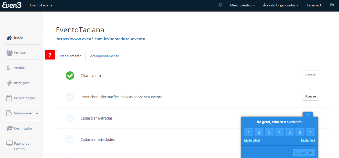 Criar meu evento na Even3 – Central de Ajuda