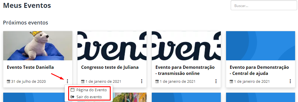 Visualizar todos os eventos que participei ou vou participar – Central ...